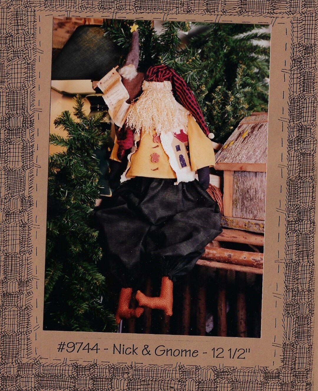 90s Nick & Gnome 12 1/2" Primitive Santa Decorative Doll KIT Cranberry ...
