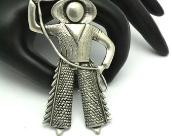 Cowboy Brooch - Etsy