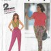 90s Womens Zouave Pants, Top and Tank Top Simplicity Sewing Pattern ...