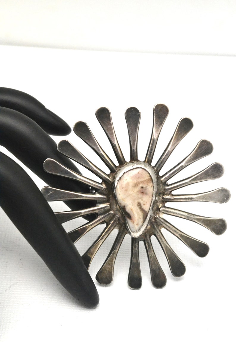 Vintage Jacob Hull Silver Plate and Agate Brooch Danish Artist for B ...