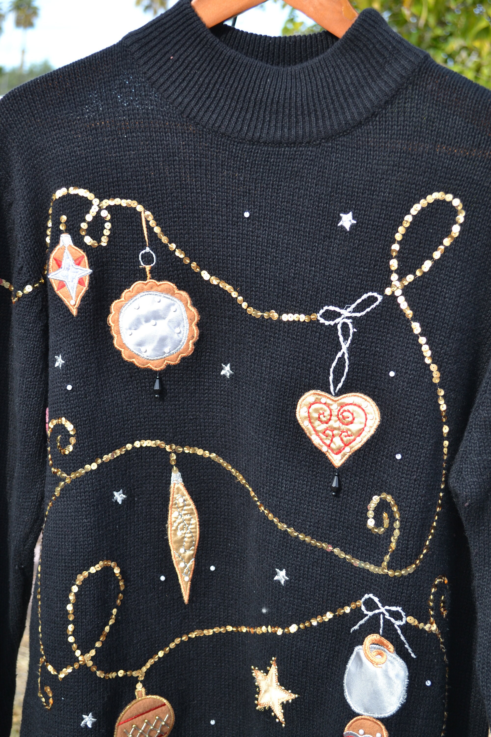 Vintage Ugly Christmas Sweater for Women Basic Edition Black | Etsy