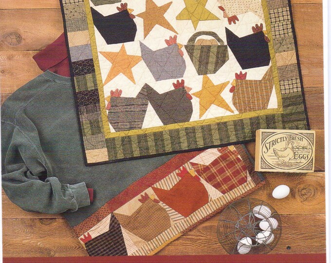 90s Indygo Junction, Inc Quilt Pattern My Black Hen Wall Quilt and ...