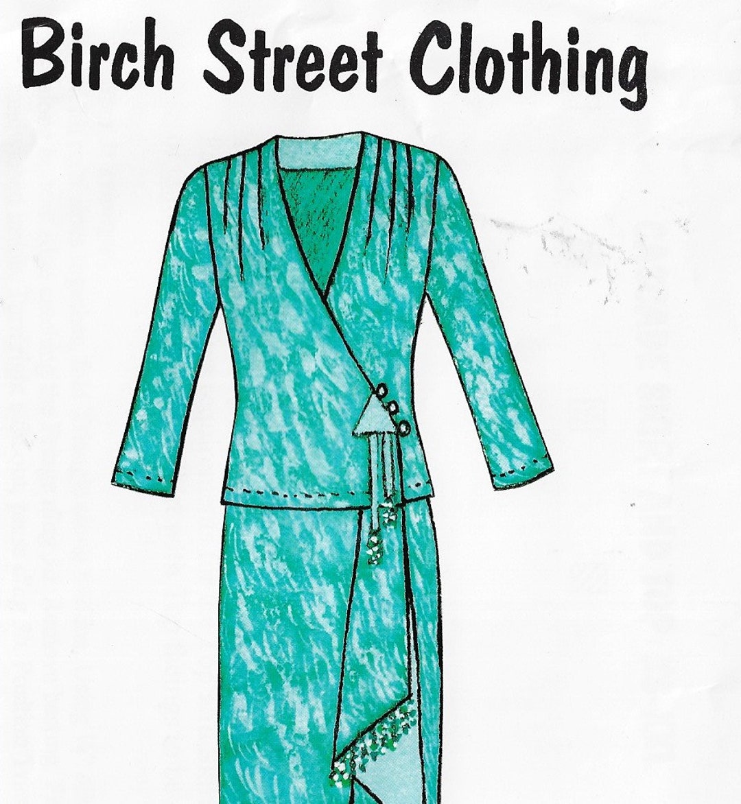 Cascade Skirt & Wrap Top Birch Street Sewing Pattern Size SX to XXL ...