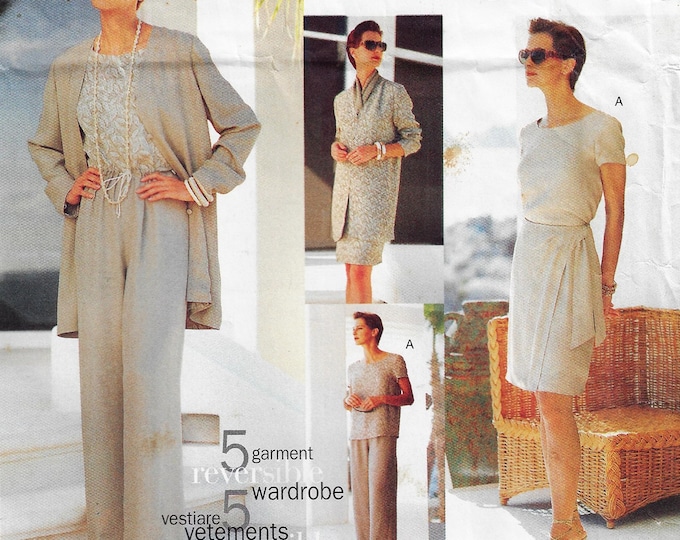 90s Womens Fit & Flare Summer Dress Vogue Sewing Pattern 8696 Size 12 ...