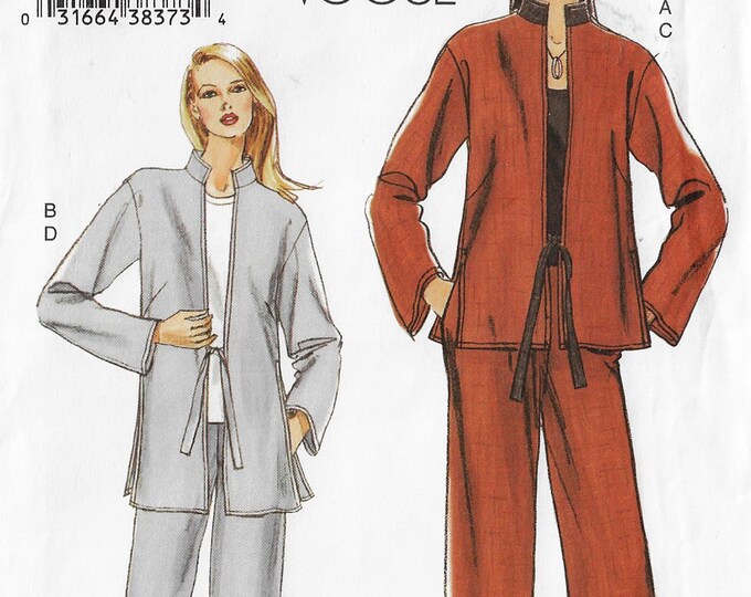 Mandarin Collar Jacket & Pants in 2 Lengths Vogue Sewing Pattern V7915 ...