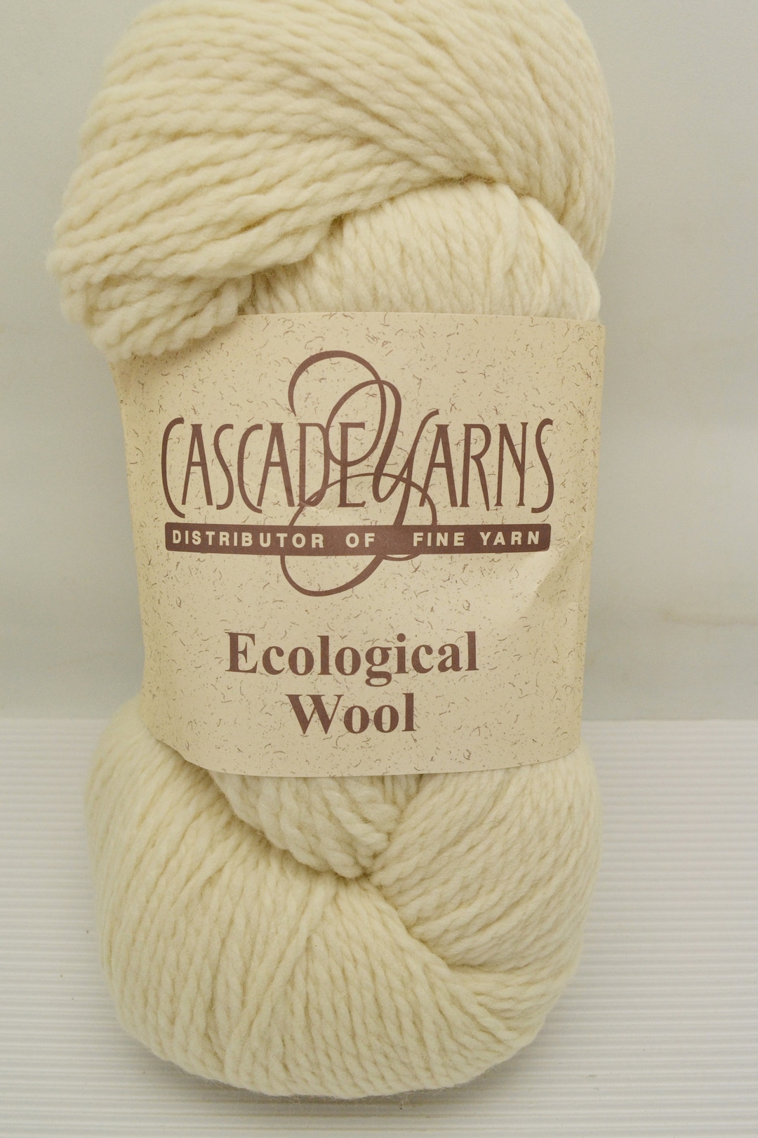 Ecological Wool Cascade Yarns Color 8010 Ecru 100% Peruvian Wool Undyed ...