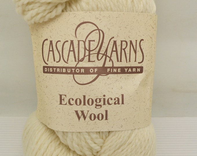 Ecological Wool Cascade Yarns Color 8010 Ecru 100% Peruvian Wool Undyed ...