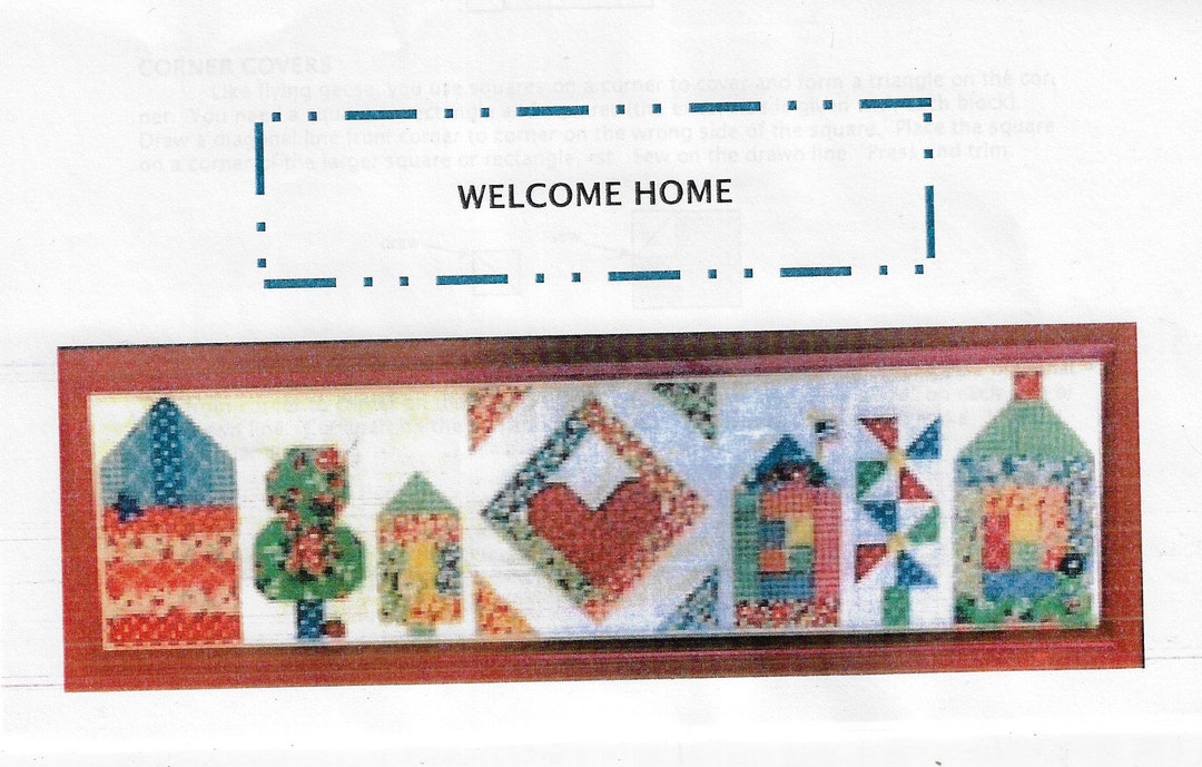 Wall Quilt Kit Welcome Home Patchwork Houses by Scrap Apple Quilts Top ...