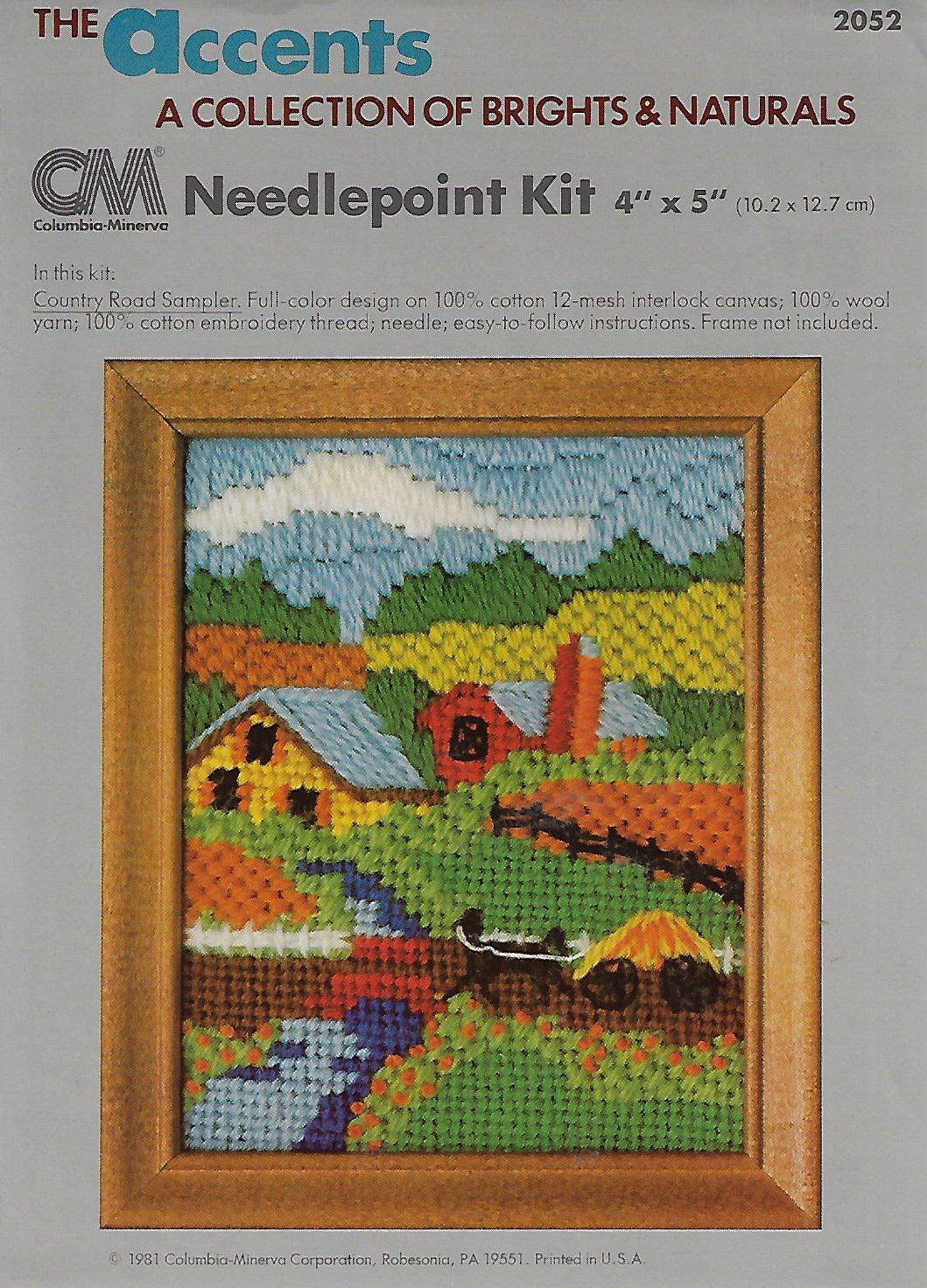 80s Country Road Sampler Columbia Minerva Needlepoint Kit 2052 - Etsy
