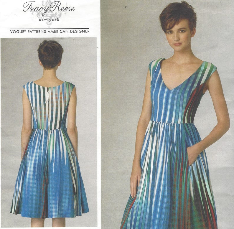 OOP Vogue Sewing Pattern V1433 Tracy Reese Womens V Neckline - Etsy