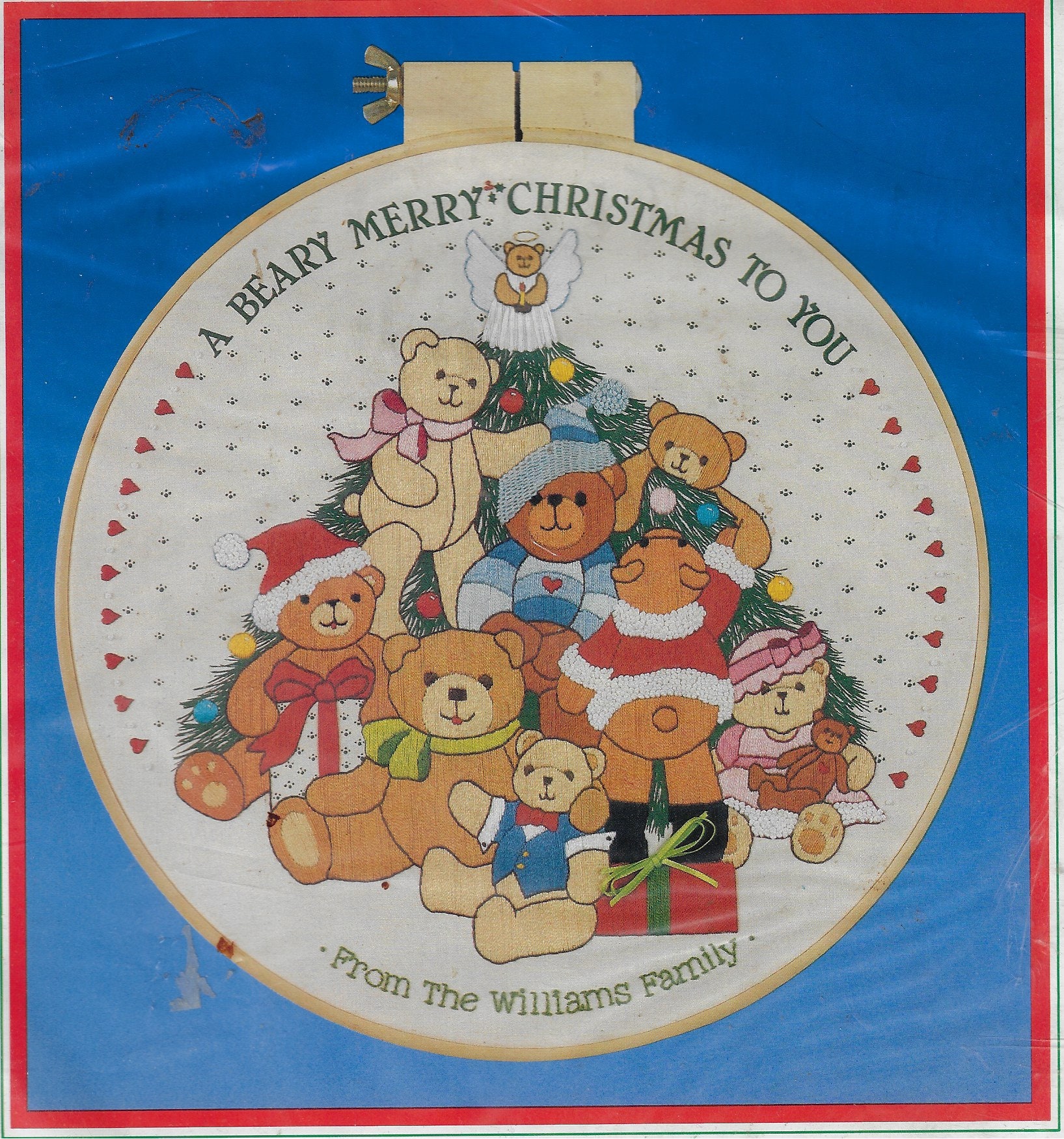 1980s Beary Merry Christmas Dimensions Crewel Embroidery Kit - Etsy