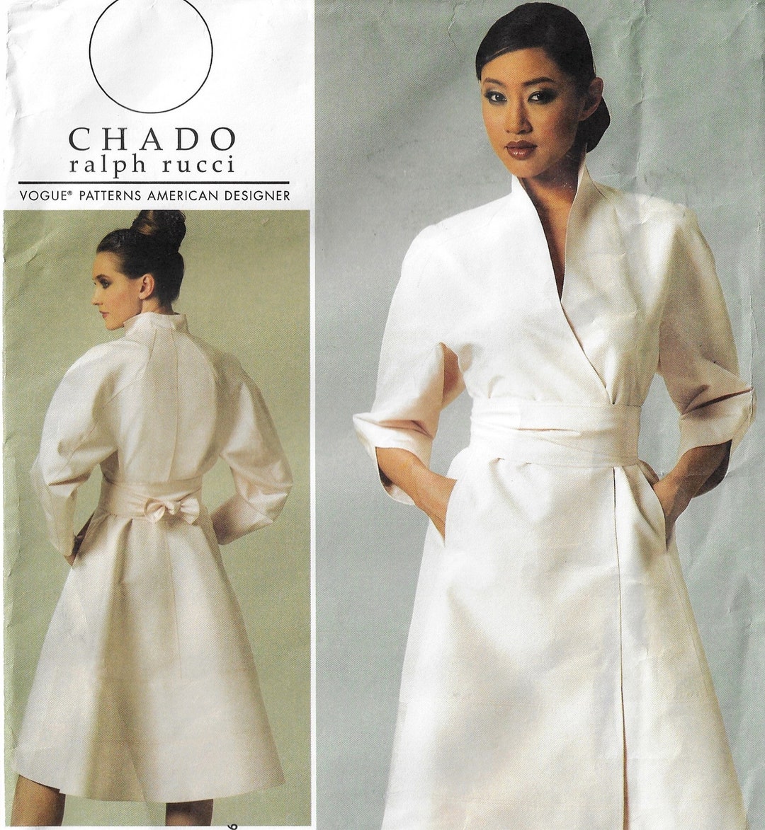 Chado Ralph Rucci Womens Wrap Dress & Belt OOP Vogue Sewing Pattern ...