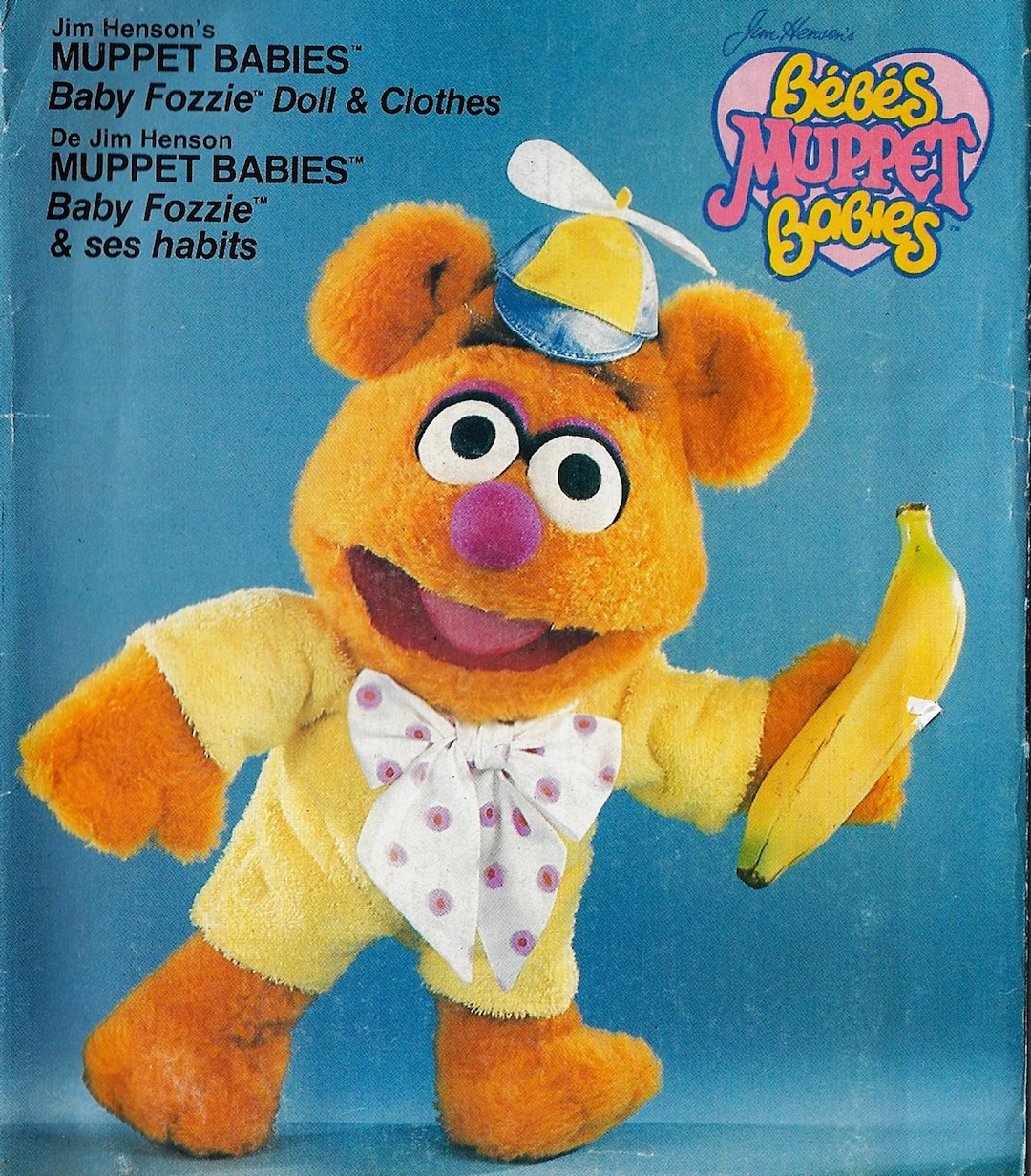 80s Jim Henson's Muppet Babies Baby Fozzie Doll & Clothes Vogue Sewing ...
