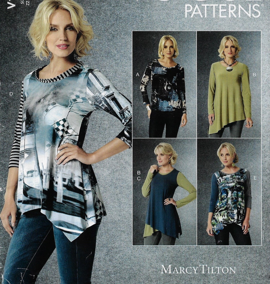 Marcy Tilton Womens Tops With Variations Vogue Sewing Pattern V1733 ...