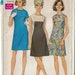 60s Womens A Line Dress With Variations Simplicity Sewing Pattern 7535 ...