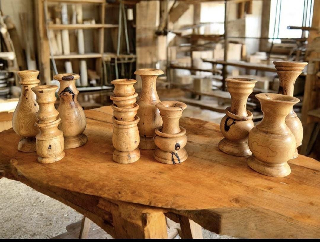 Sets of 3, Hand Crafted Australian Native Pine Bud Vases - Etsy Australia