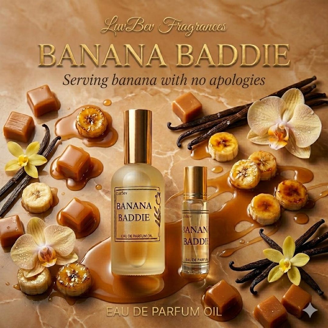 Banana Baddie- Perfume Oil: Sweet Banana Vanilla Cream Sugar Gourmand ...