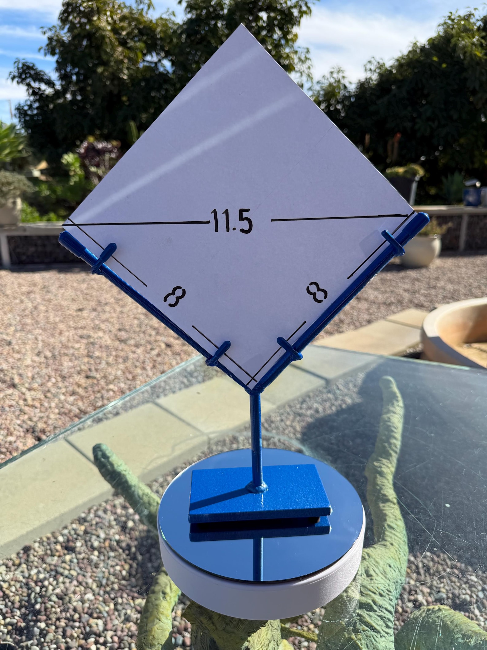 8" Square Display Stand-heavy Duty Art Stand Powder Coated Illusion ...