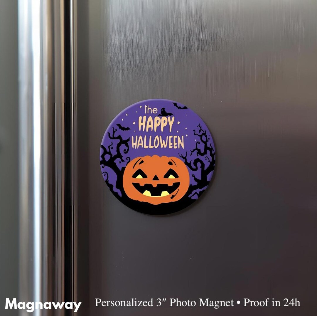 Custom Photo Magnet: 3" Round Holiday Fridge Decor - Etsy