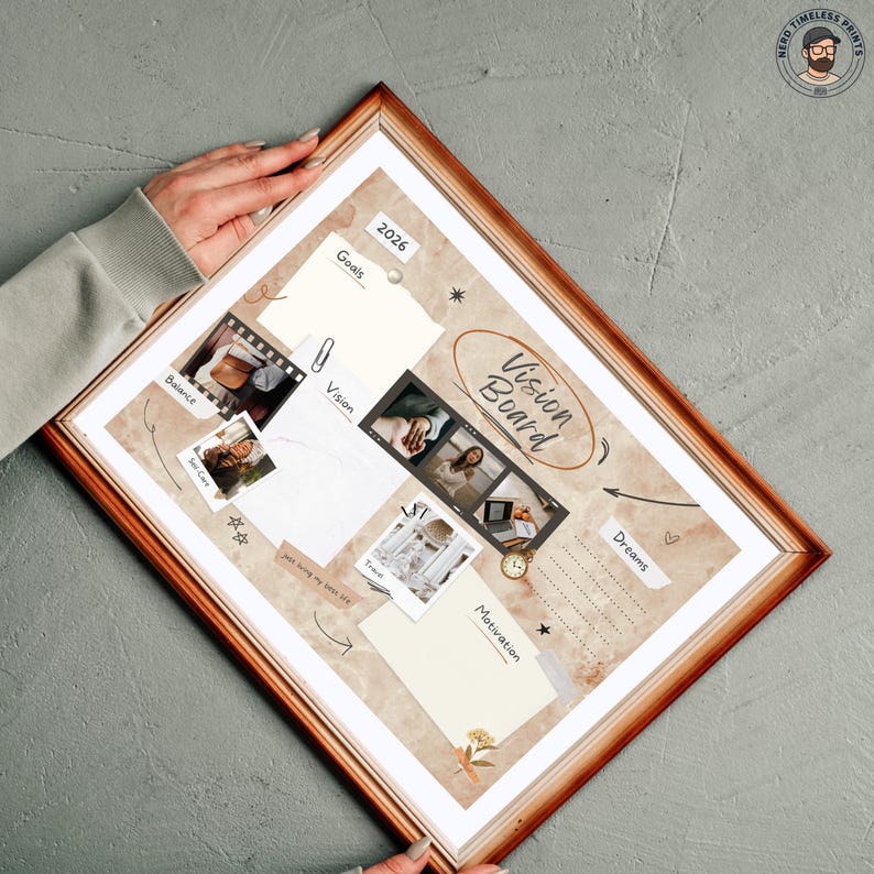 Custom Vision Board 2026 Printable | Personalized Goal With Your Photos ...