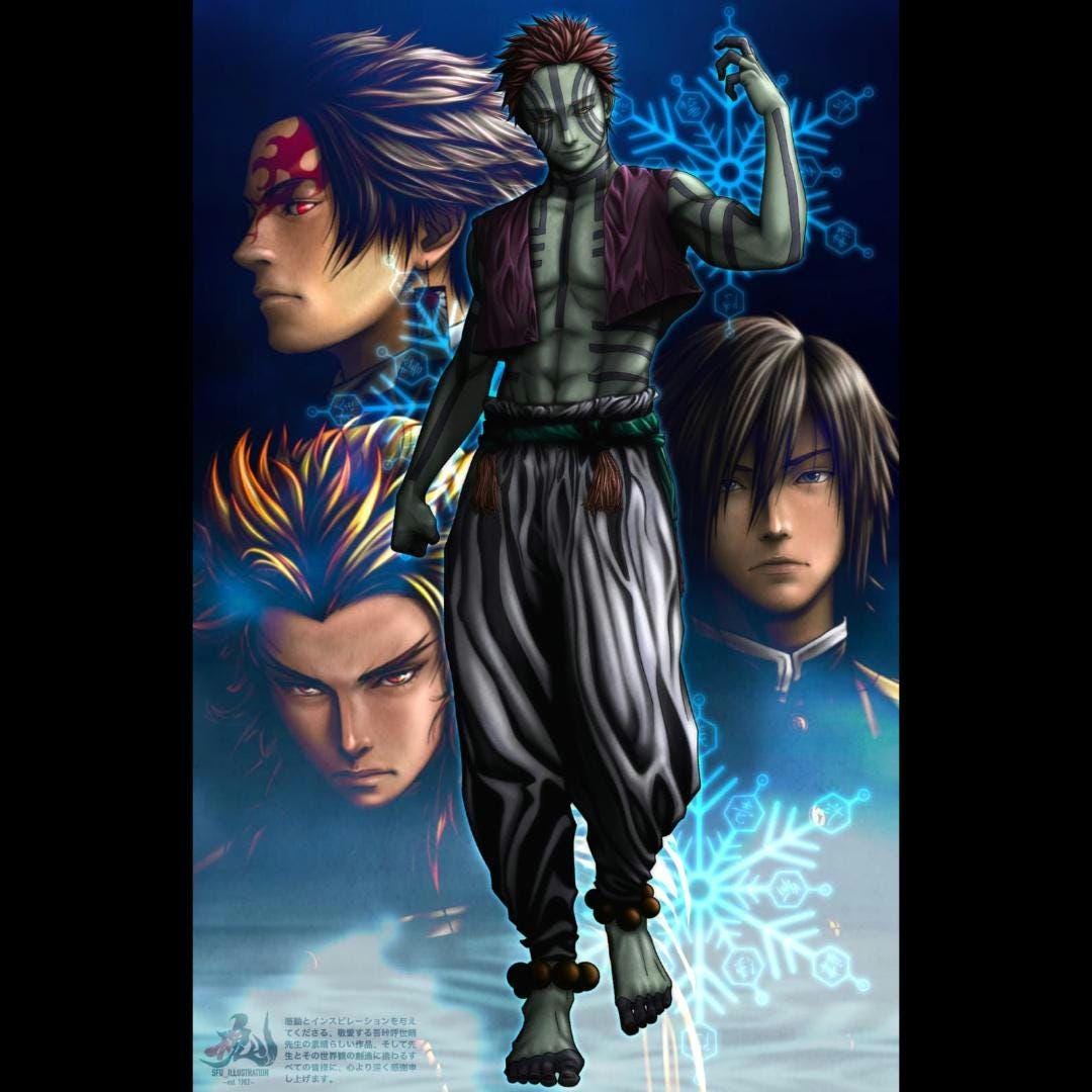 Akaza, Upper Rank 3, DEMON SLAYER, (鬼滅の刃) Poster X Sfu_illustration ...