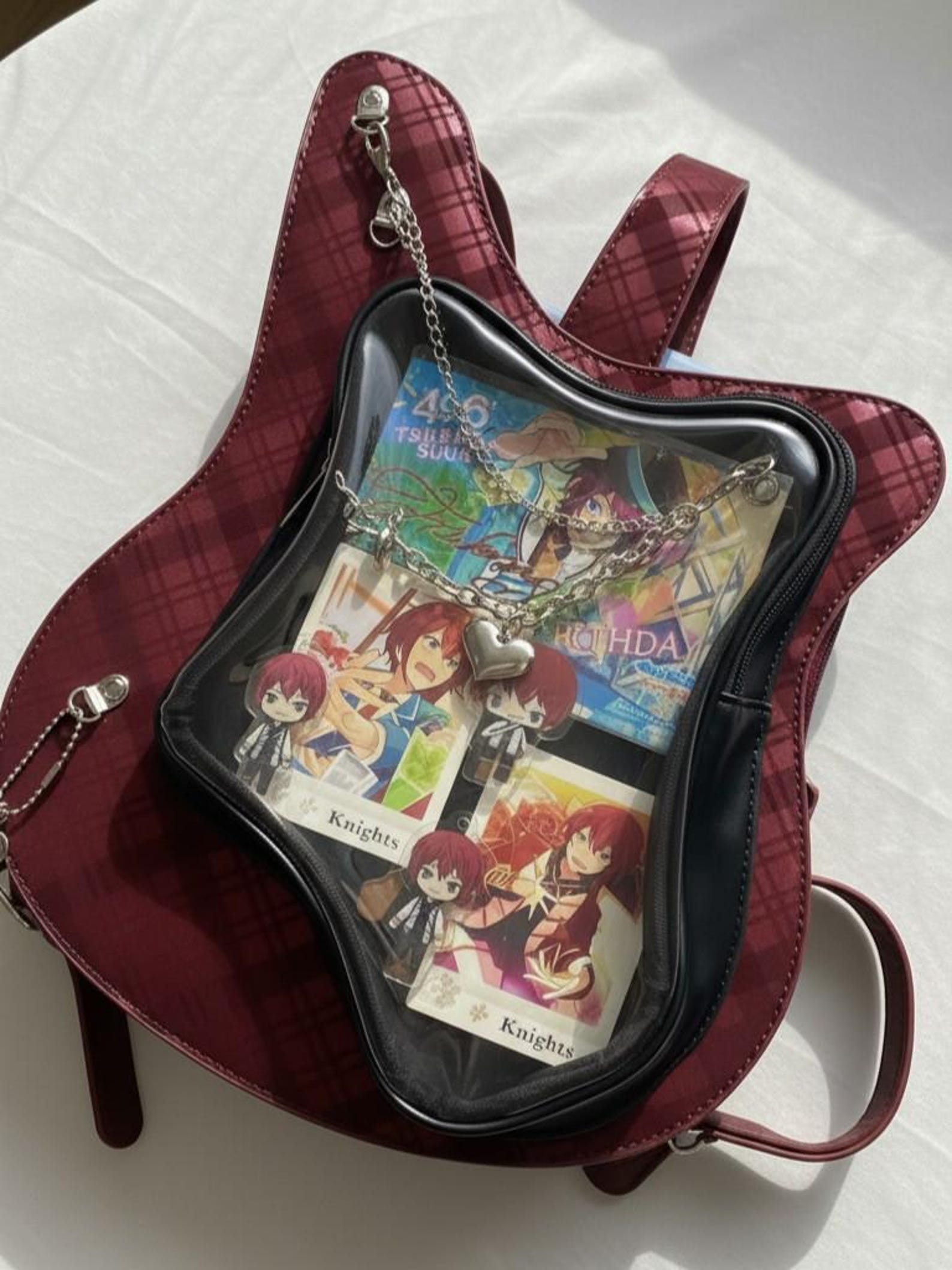 Guitar Ita Bag Crossbody Shoulder Bag, Creative Color Block Ita Bag ...