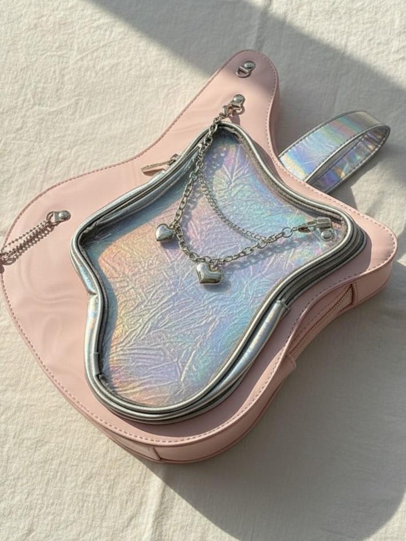 Guitar Ita Bag Crossbody Shoulder Bag, Creative Color Block Ita Bag ...