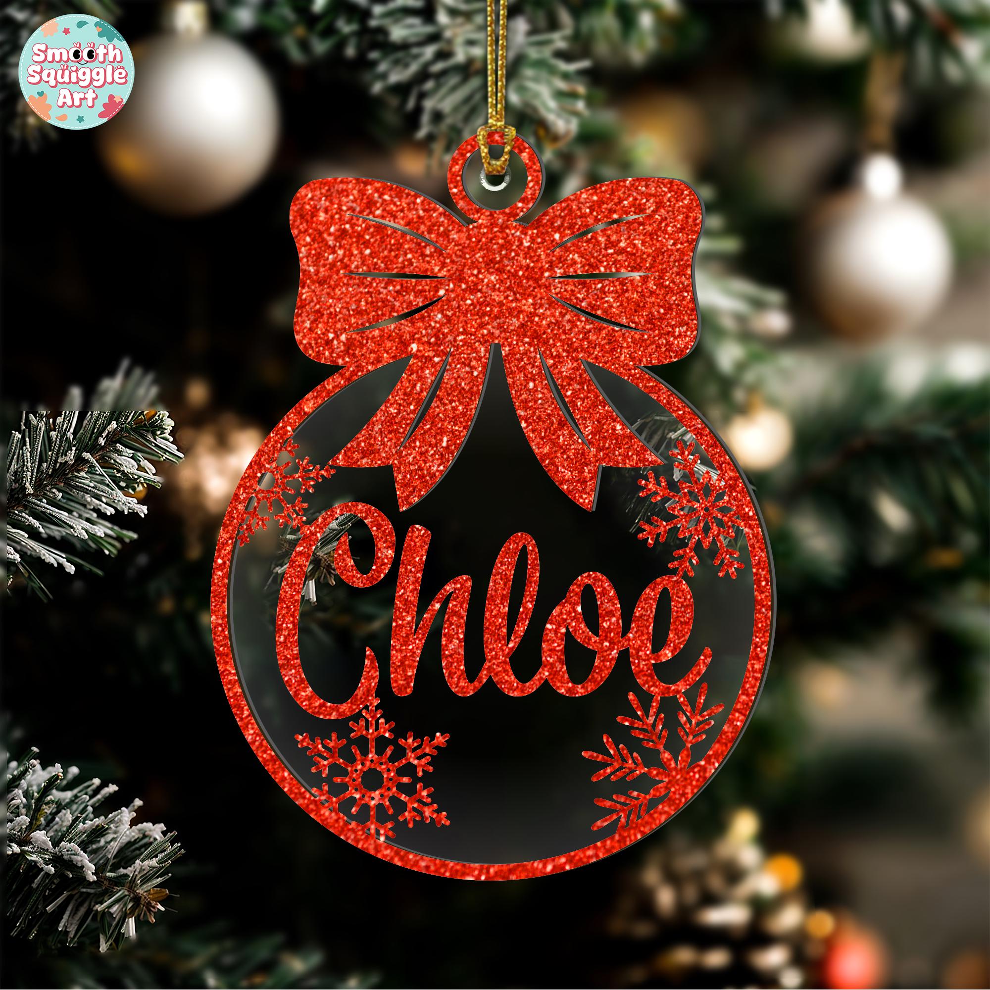 Personalized Christmas Acrylic Ornaments With Name, Custom Name ...