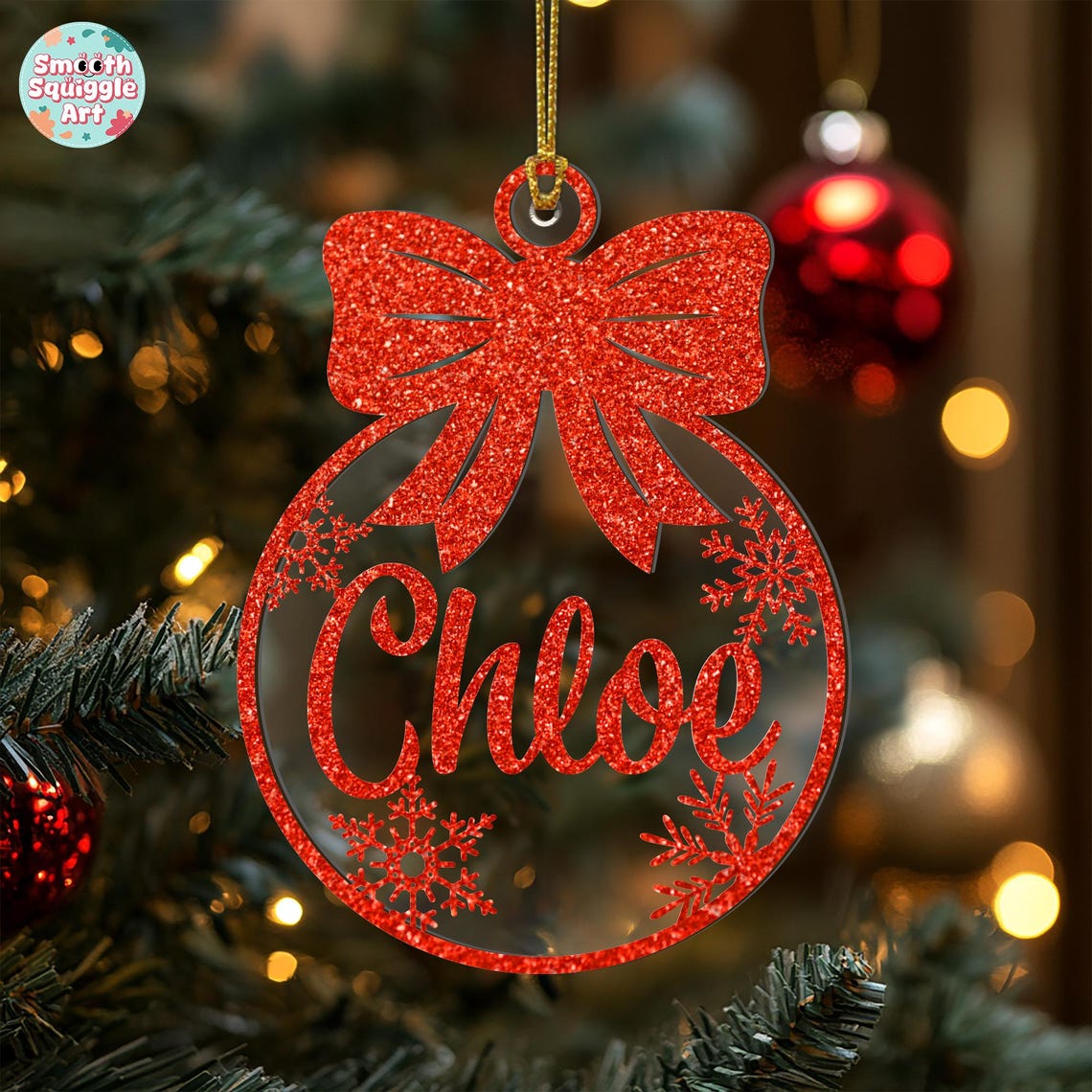 Personalized Christmas Acrylic Ornaments With Name, Custom Name ...