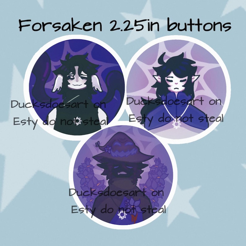 Forsaken Roblox Pins/buttons 2.25in/58mm - Etsy