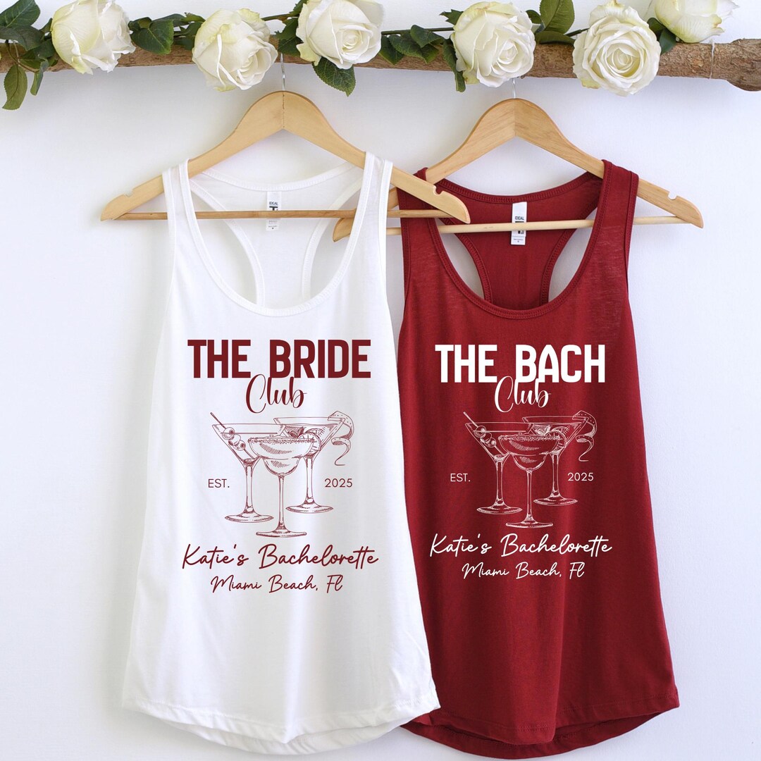 Custom Luxury Bachelorette Tank Tops, Custom Bridal Party Tank Top ...