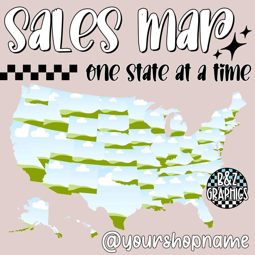 Canva Editable Sales Map - Etsy