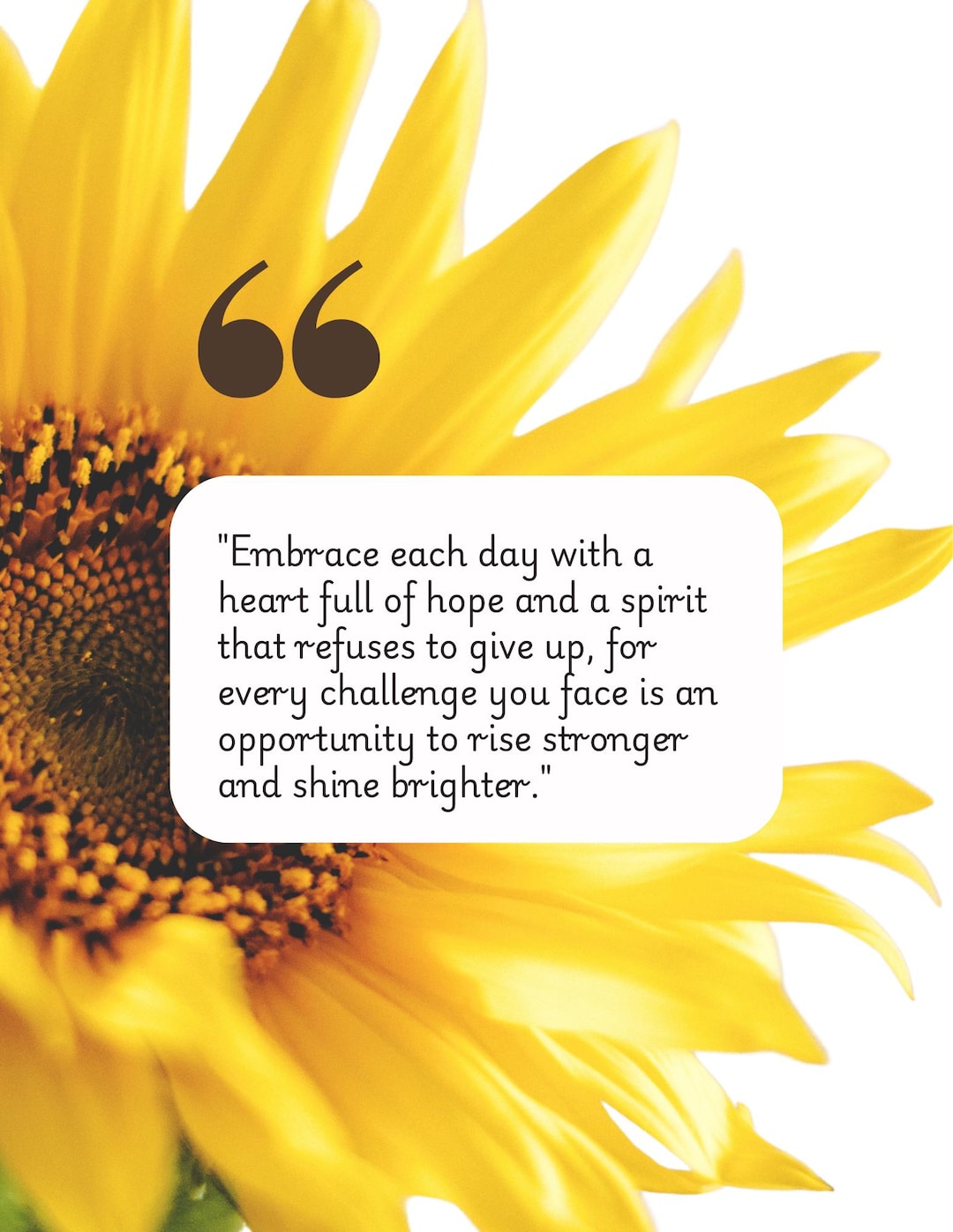 Sunflower Motivational Printable Wall Art | 8.5x11 & 16x20 Digital ...