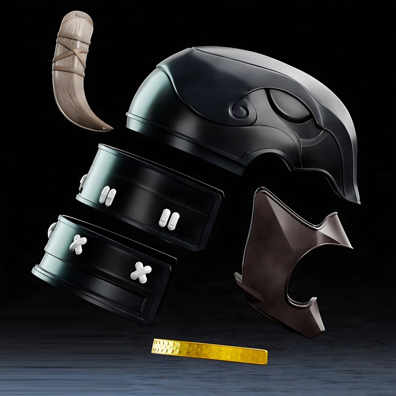 Sengoku Black Ranger Helmet STL | Samurai Cosplay | 3D Print Files ...