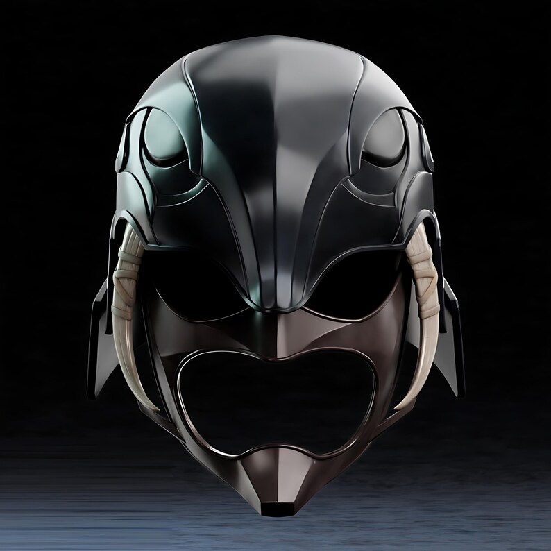 Sengoku Black Ranger Helmet STL | Samurai Cosplay | 3D Print Files ...