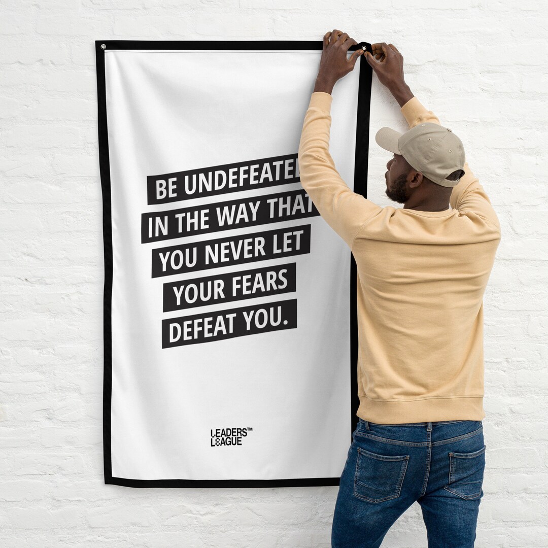 Wall Art Flag / Motivational Quote Art / Hanging Wall Flag - Etsy