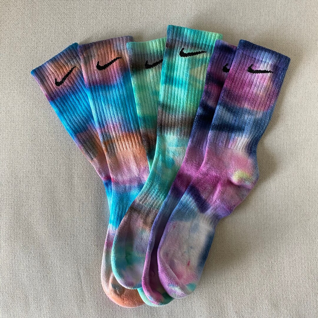 Tie Dye Socks / 1 Pair / Watercolor Custom Ice Dyed / Ice Dye Apparel ...