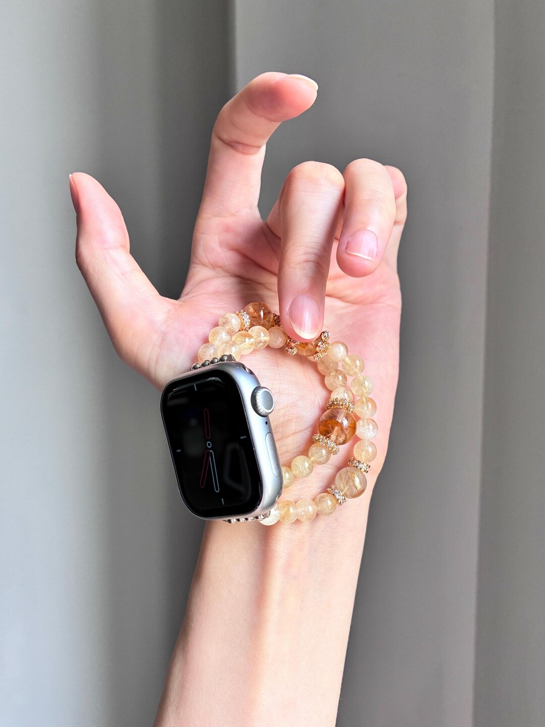 Exclusive Double Crystal Apple Watch Band: Custom Wealth Magnet. Fits ...