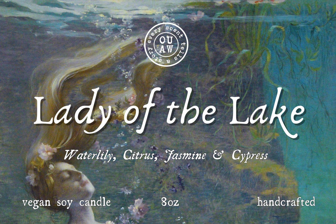 Lady of the Lake | Arthurian Folklore Inspired | Vegan | Handmade Soy ...