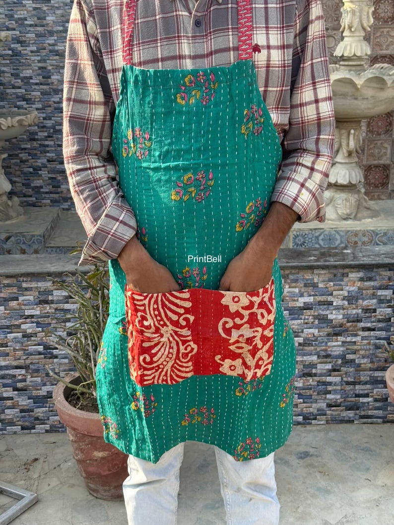 Upcycled Kantha Apron - Assorted Patterns - Etsy