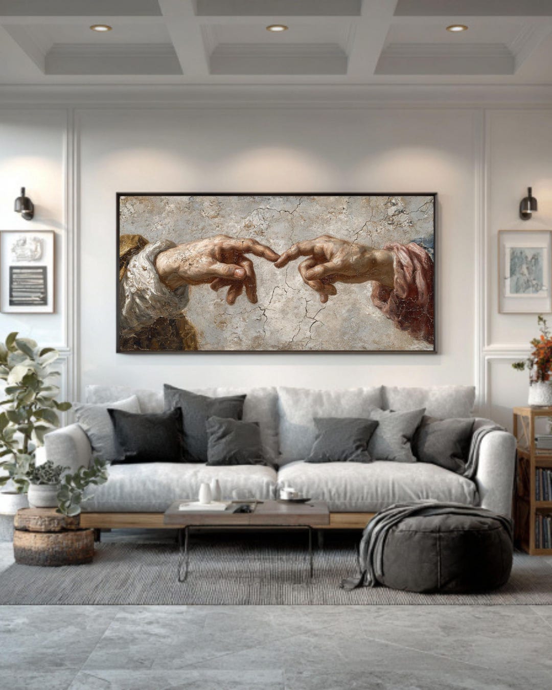 The Creation of Adam Hands – Michelangelo Close-up Art, Divine ...