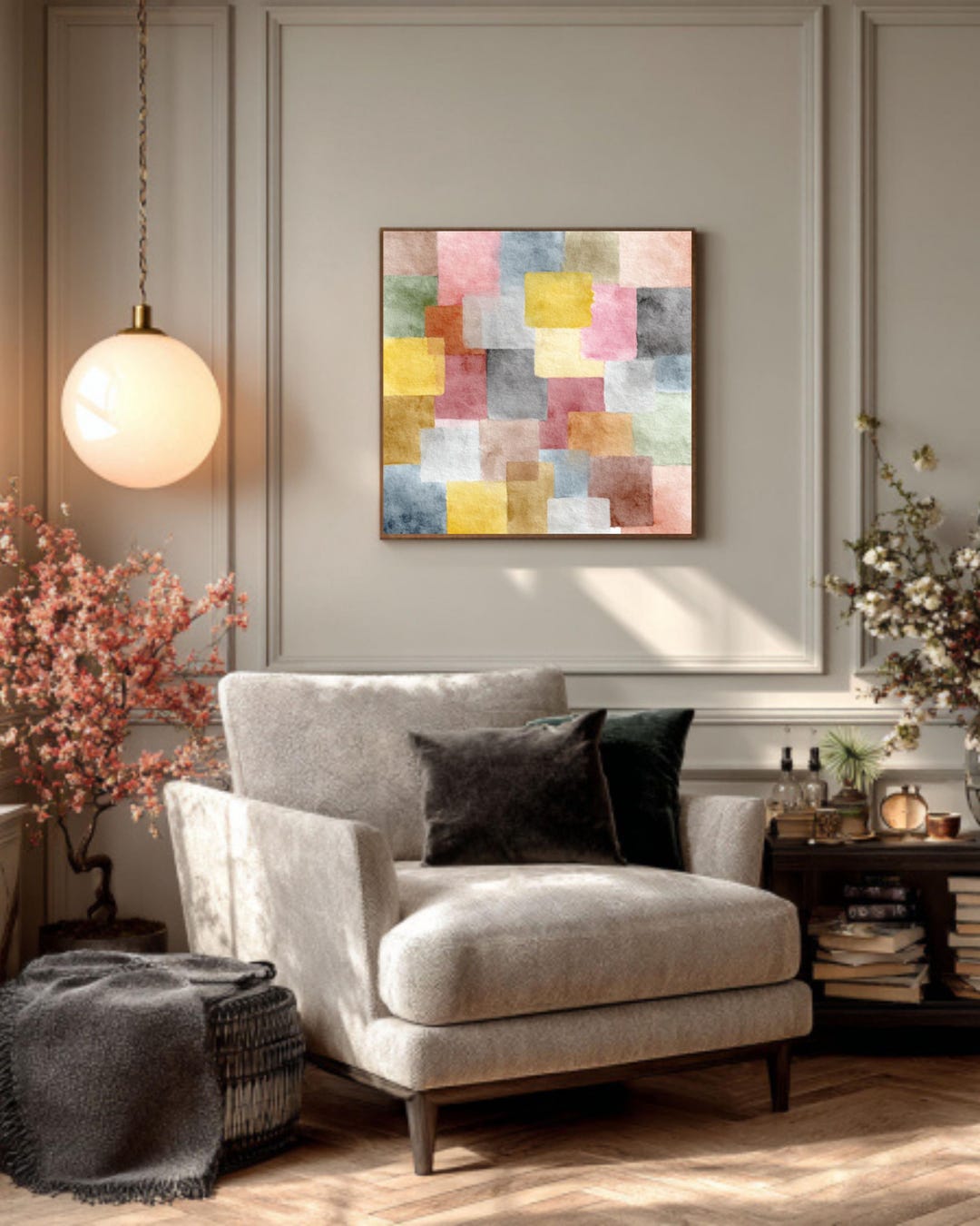 Paul Klee Inspired Geometric Art Print – Soft Pastel Watercolor - Etsy