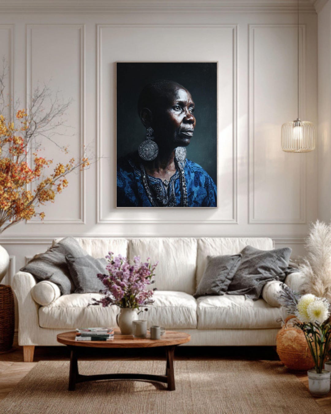 Crystal Chiaroscuro African Woman Art – Mature Woman With Silver ...