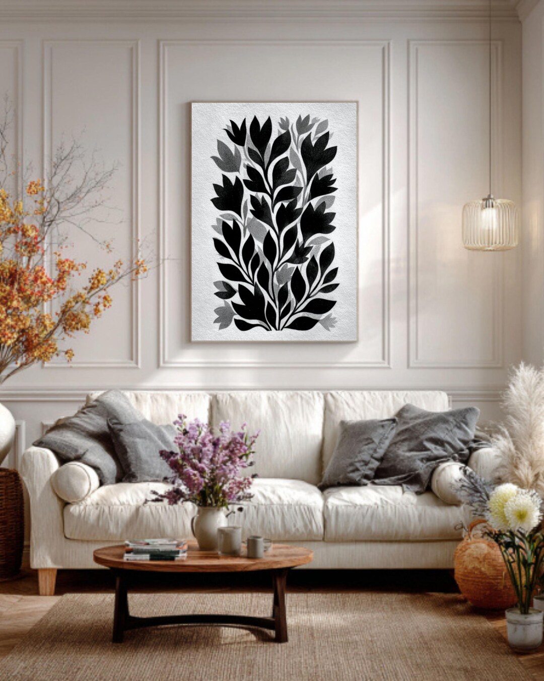 Matisse Inspired Floral Print – African Linocut Botanical Art - Etsy