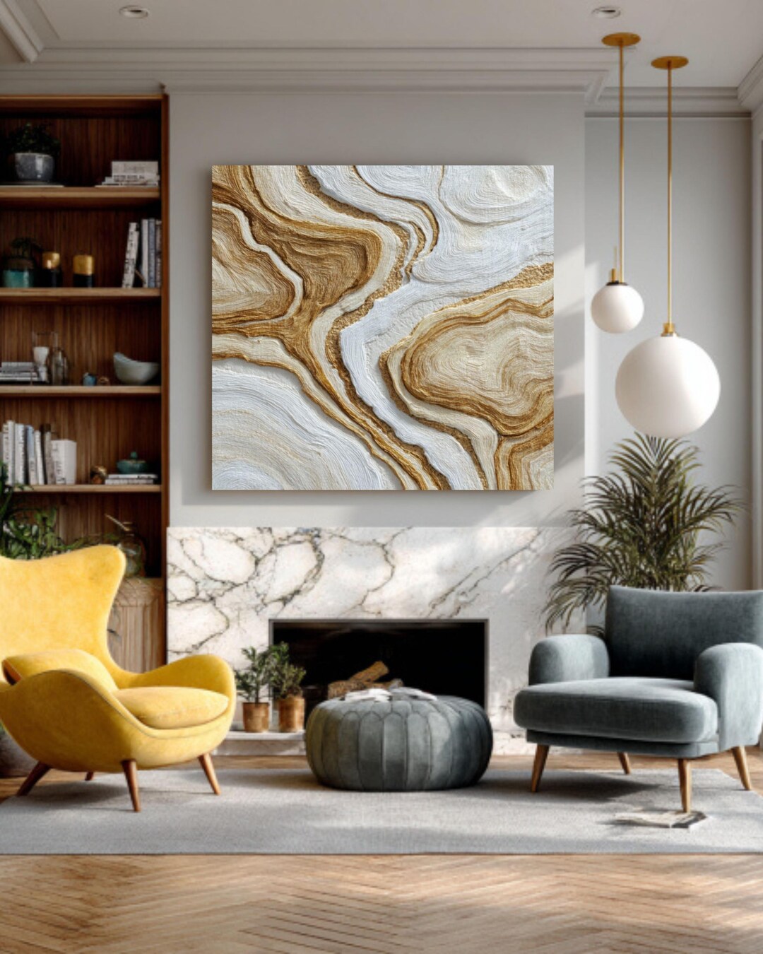 Light Wood Swirl Art – Detailed Natural Grain Painting, Organic Raw ...