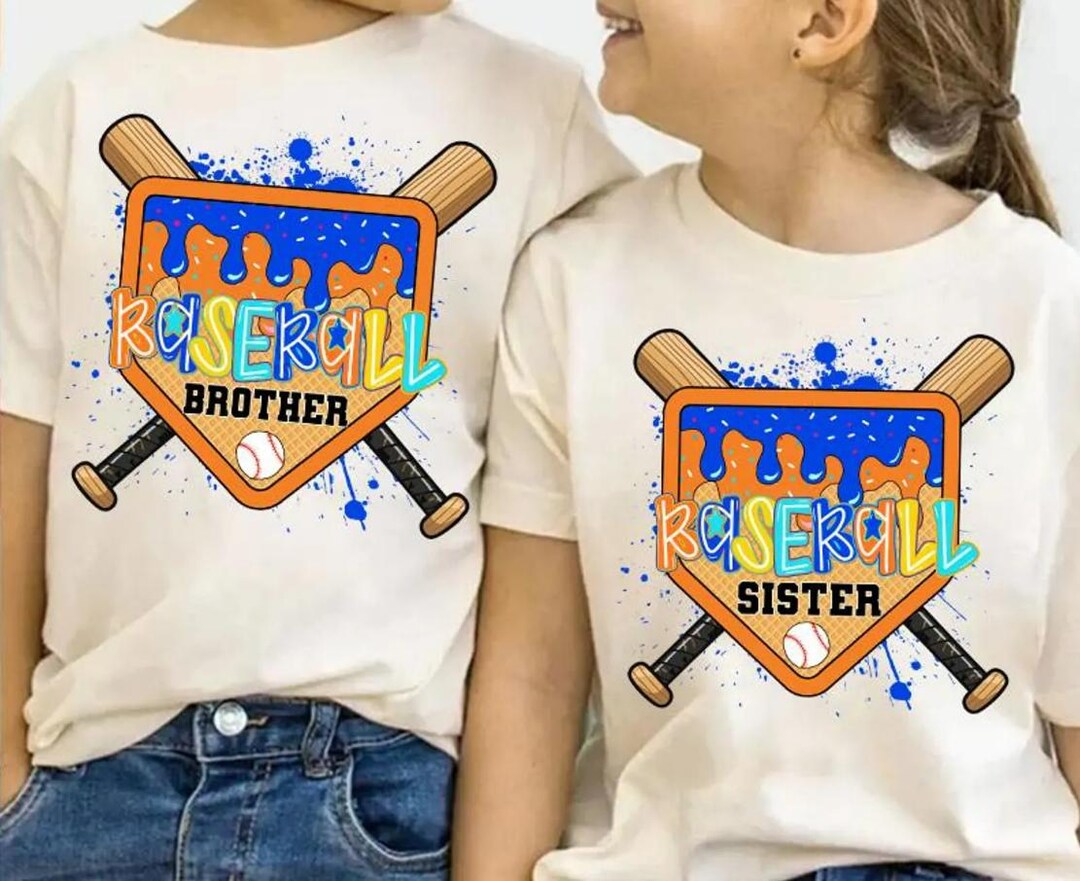 Comfort Colors® Neon Home Plate Drip Ice Cream Baseball Sister Shirt ...