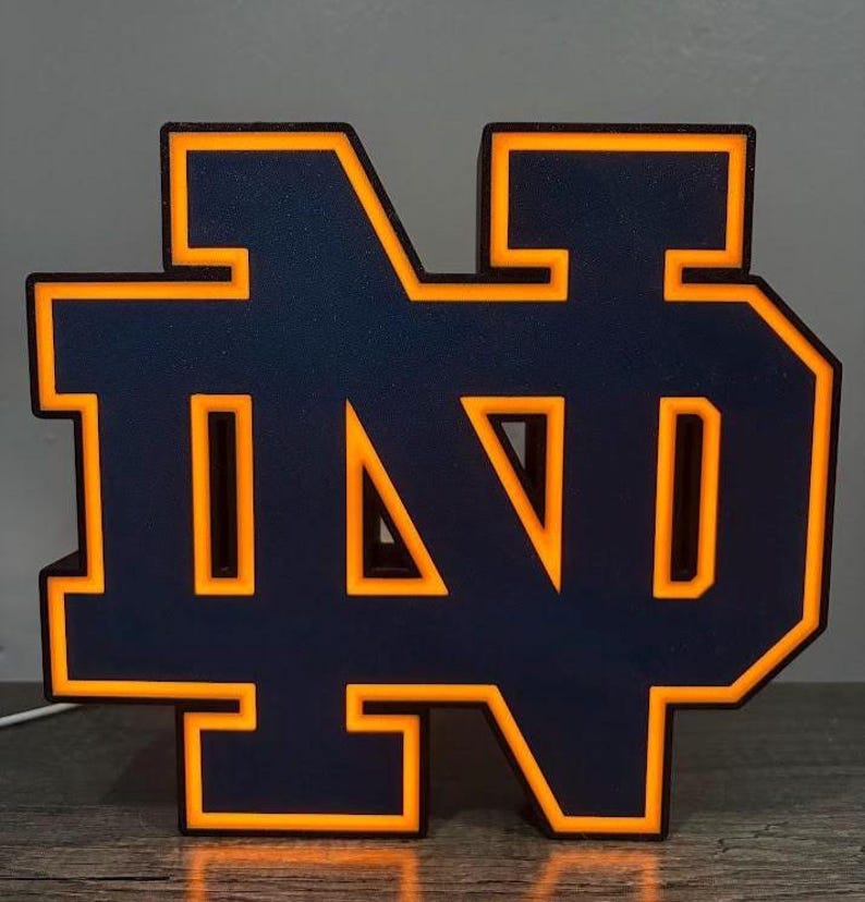 Notre Dame 3D LED Light Box: Custom Fan Gift, Game Room Decor - Etsy