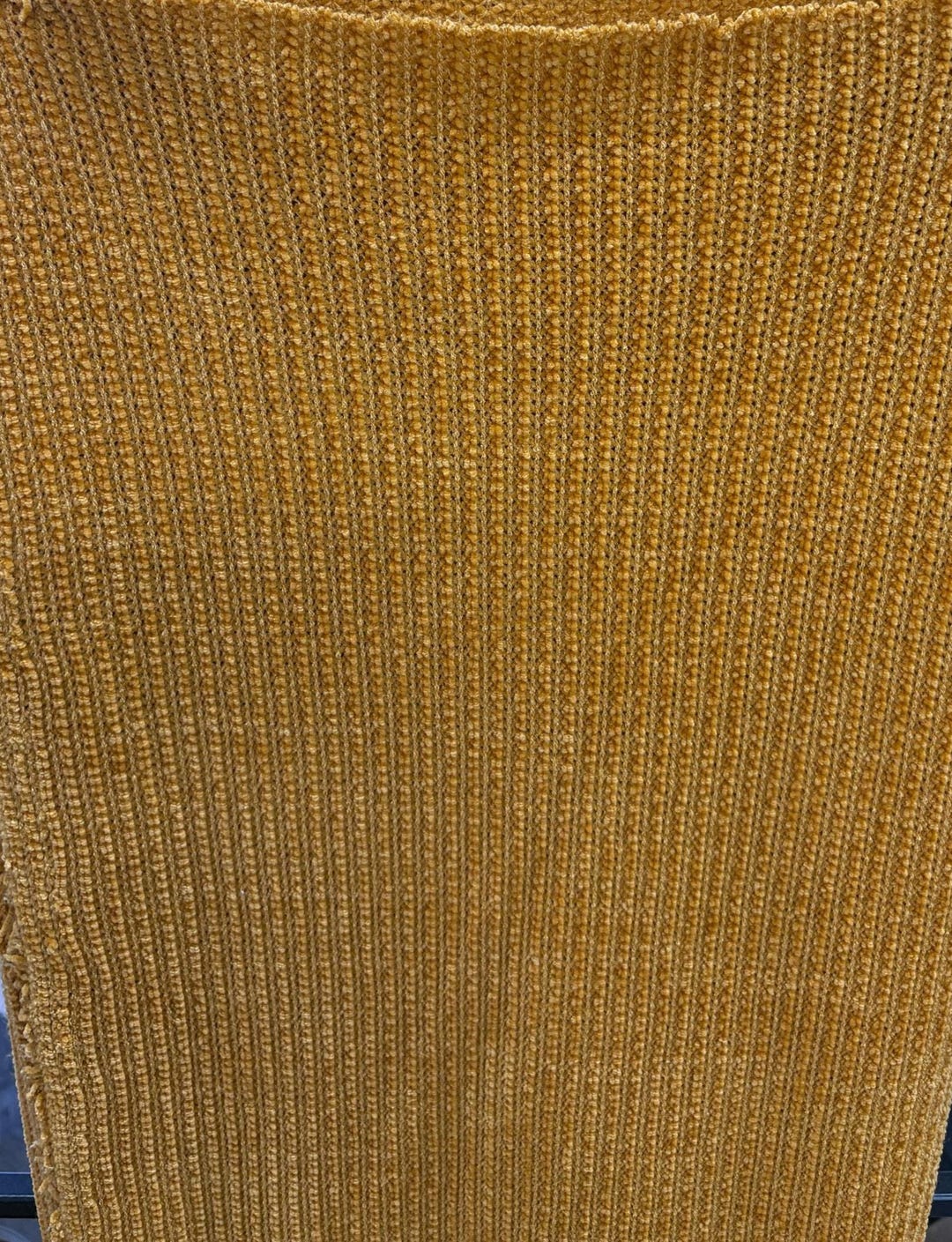 Mustard Yellow Chenille Knit Fabric - 2 Yards 55" Wide - Soft Textured ...