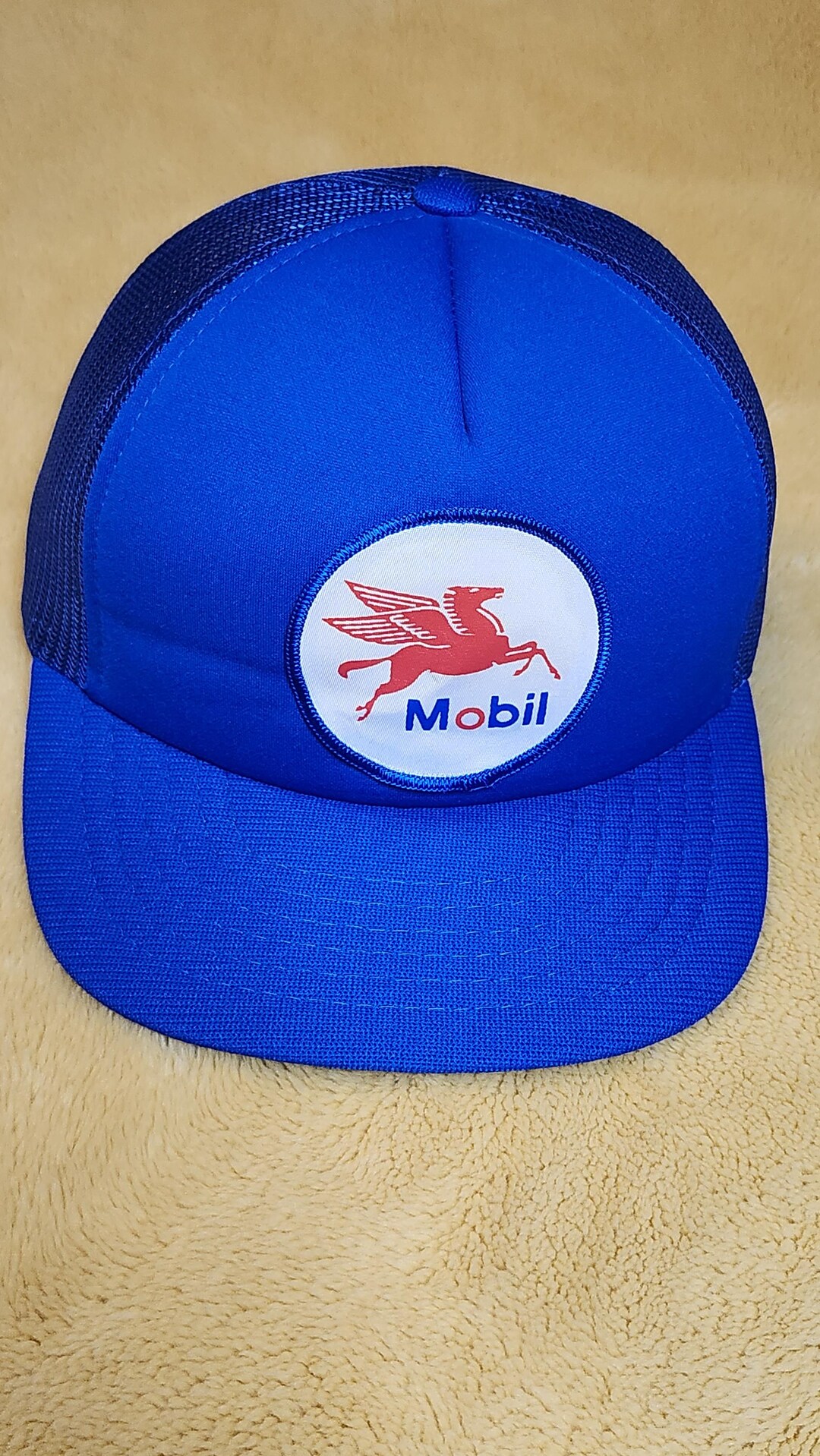 Vintage Mobil Gas Trucker Hat - Snapback - Etsy