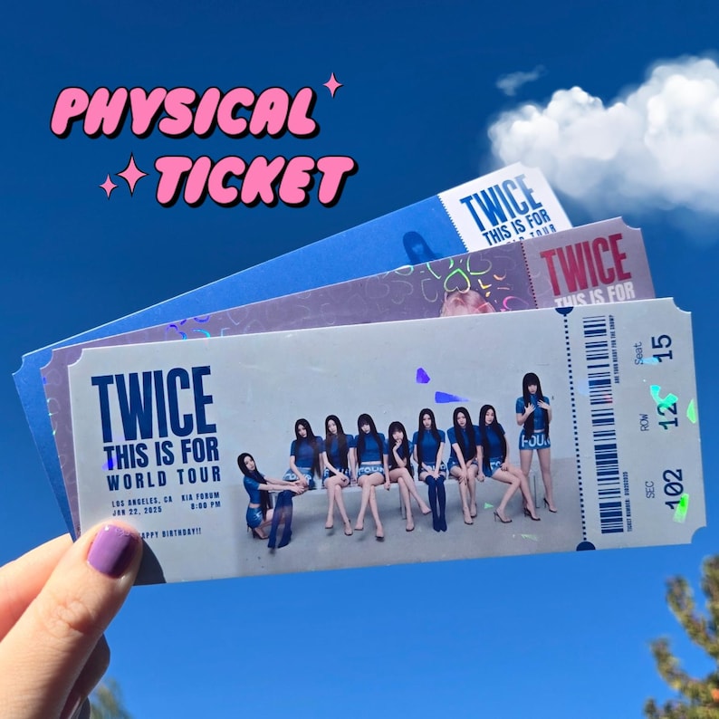Twice THIS IS FOR Tour Commemorative Ticket | Souvenir Ticket ...